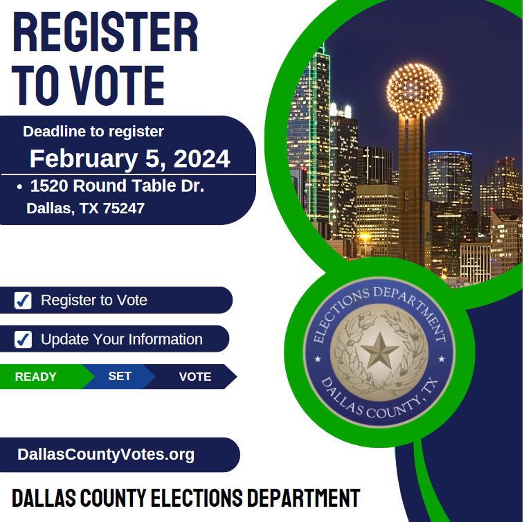 Deadline to Register to Vote is Today - February 5, 2024